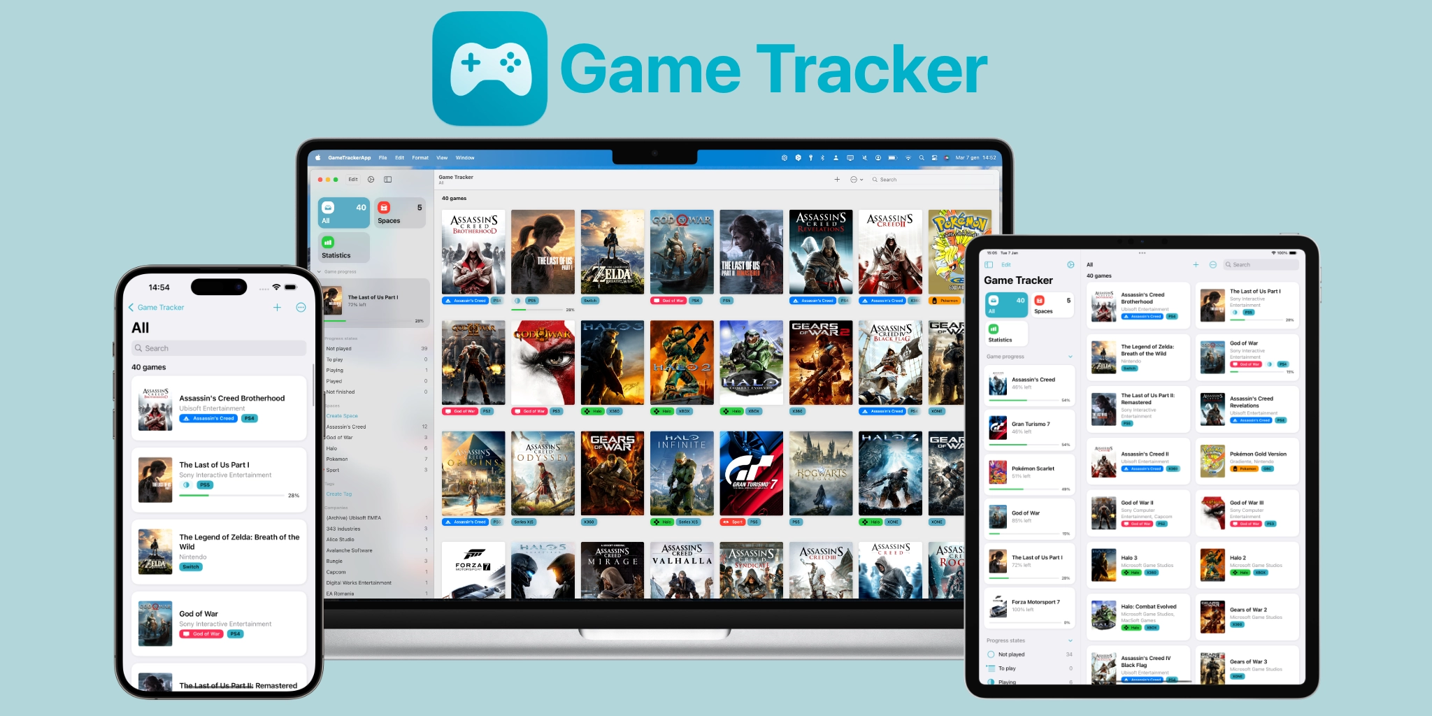 Game Tracker for iPhone, iPad and Mac